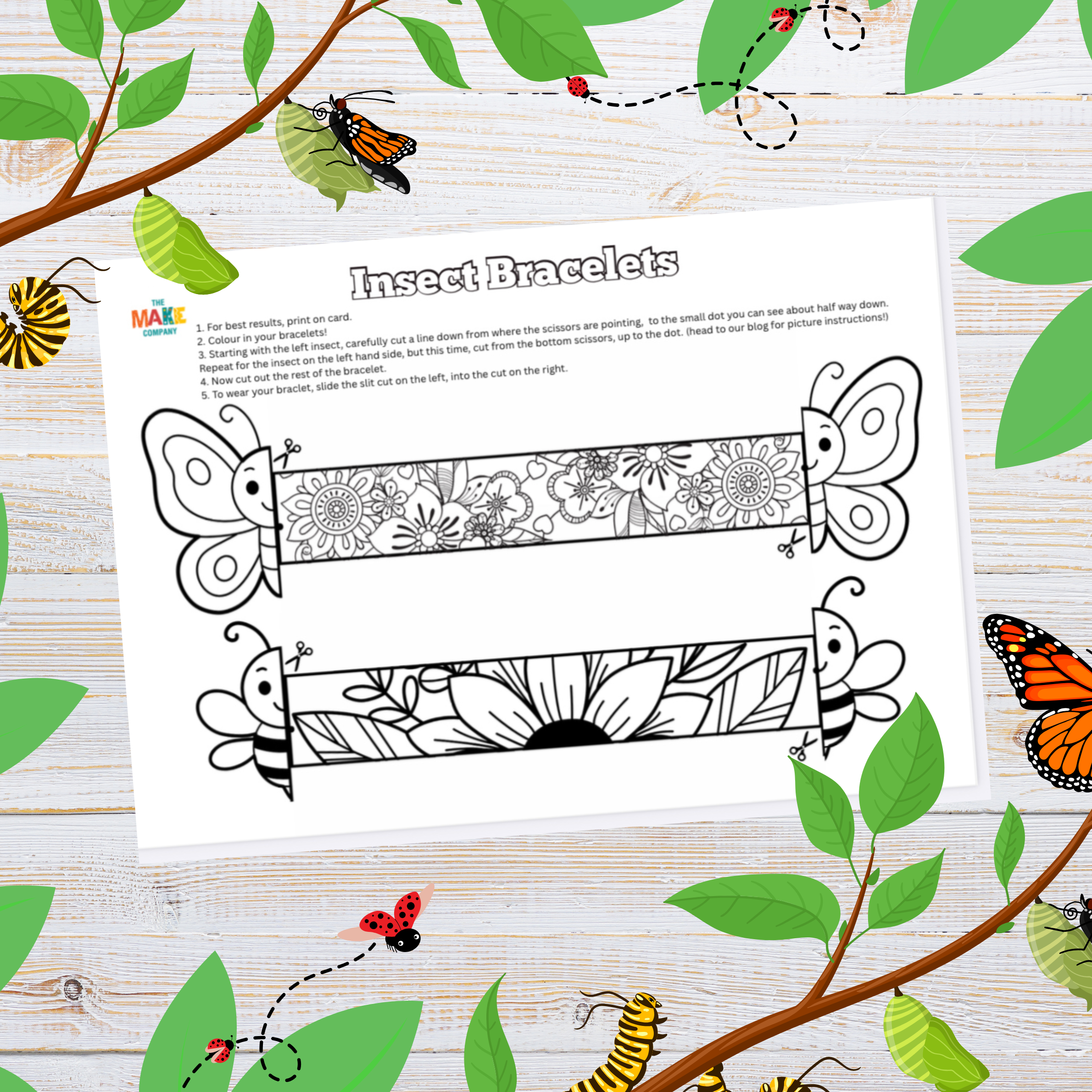 Insect Nature Bracelets - Free Printable – The Make Company