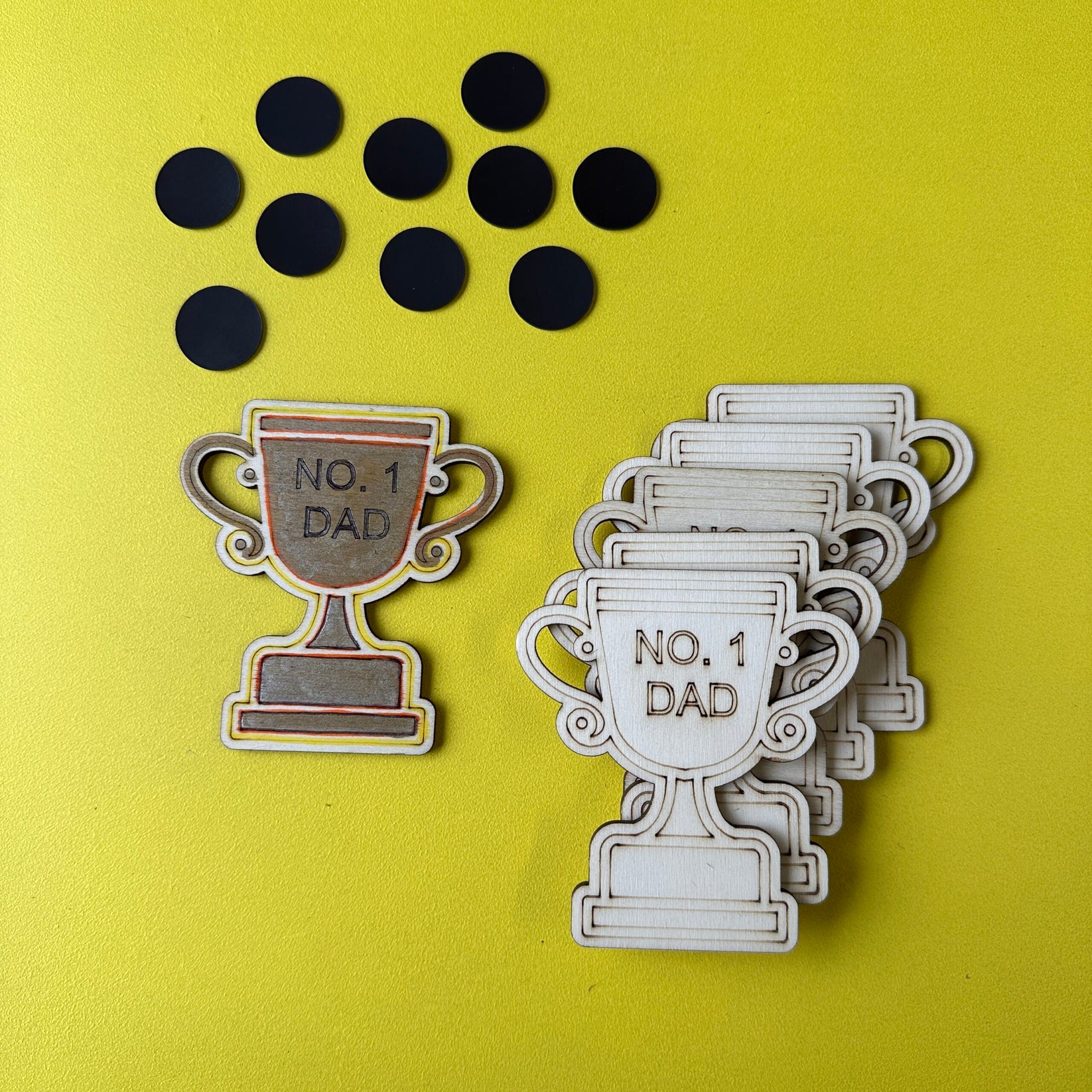 Number 1 Dad Trophy Magnets – The Make Company