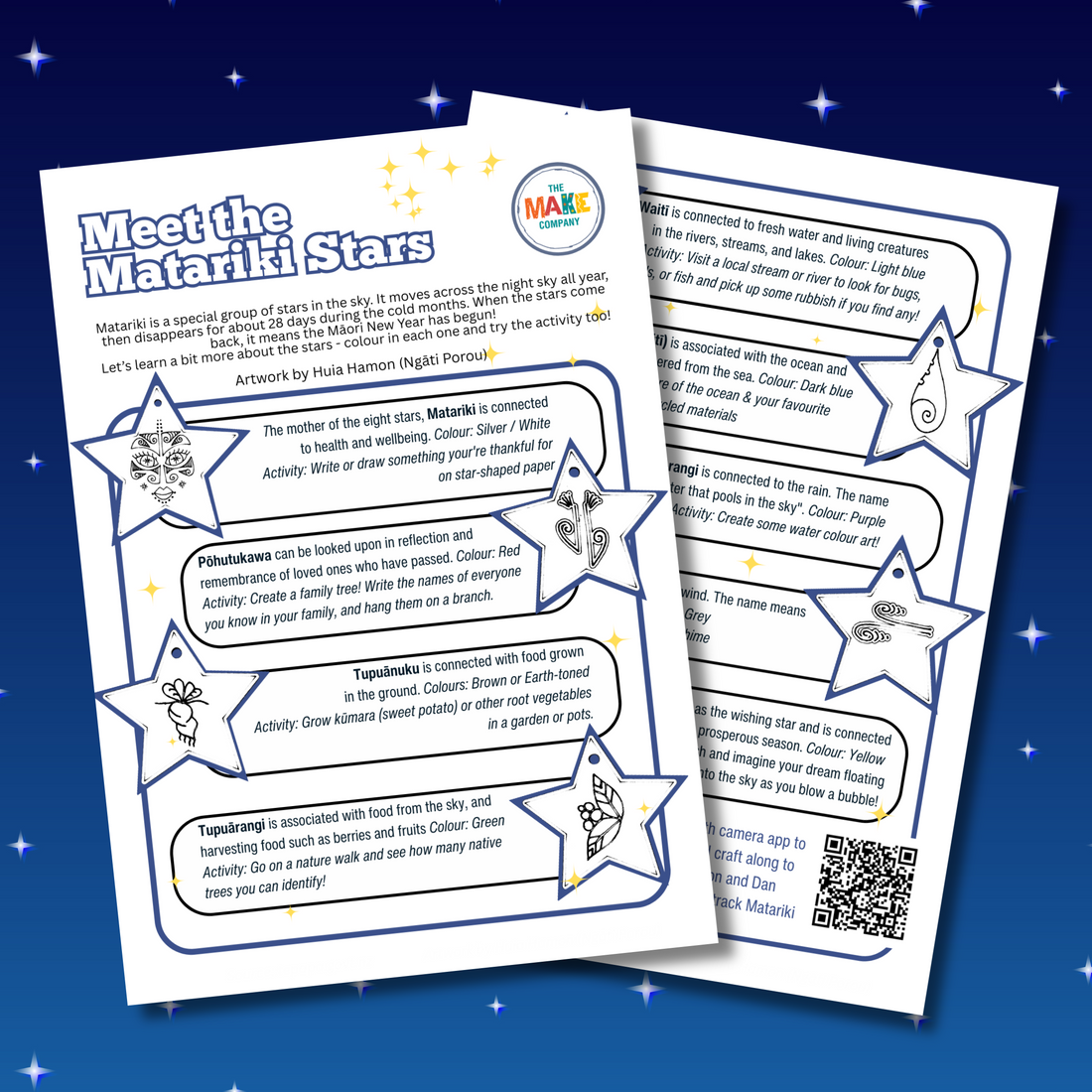 Meet the Matariki Stars - Free Printable – The Make Company